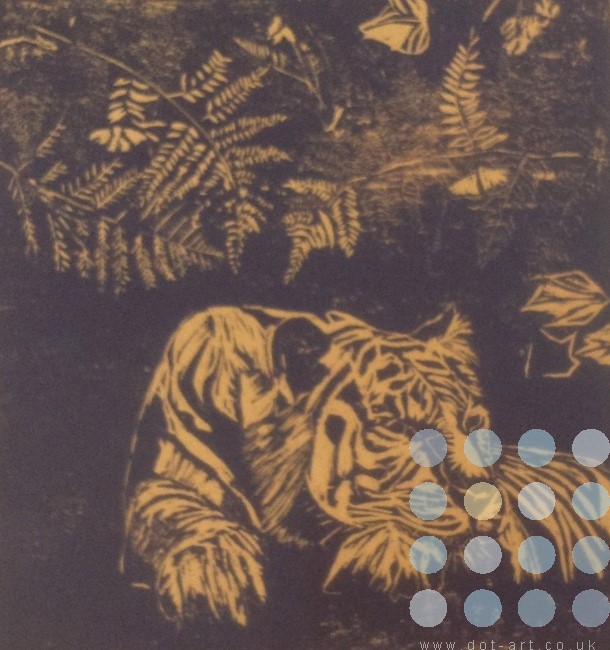 sumatran flora fauna and tiger by susan lee brown • dot-art
