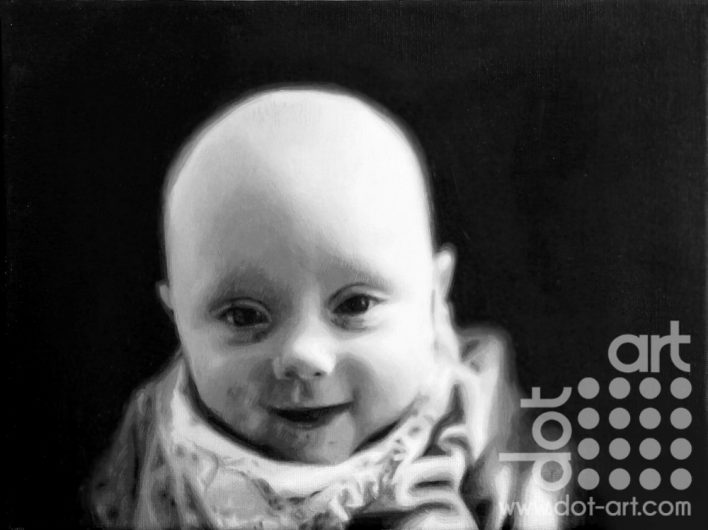 Black and white Portrait example • dot-art
