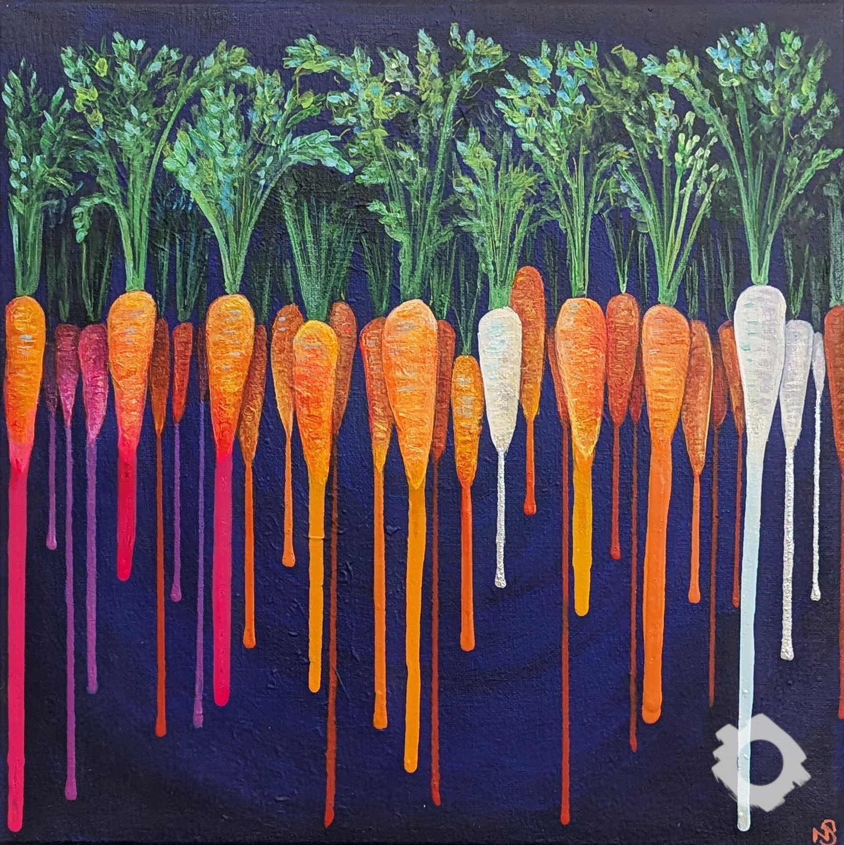 Carrots Dripping with Colour • dot-art