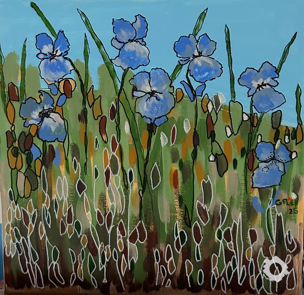 Midday Purple Iris • dot-art